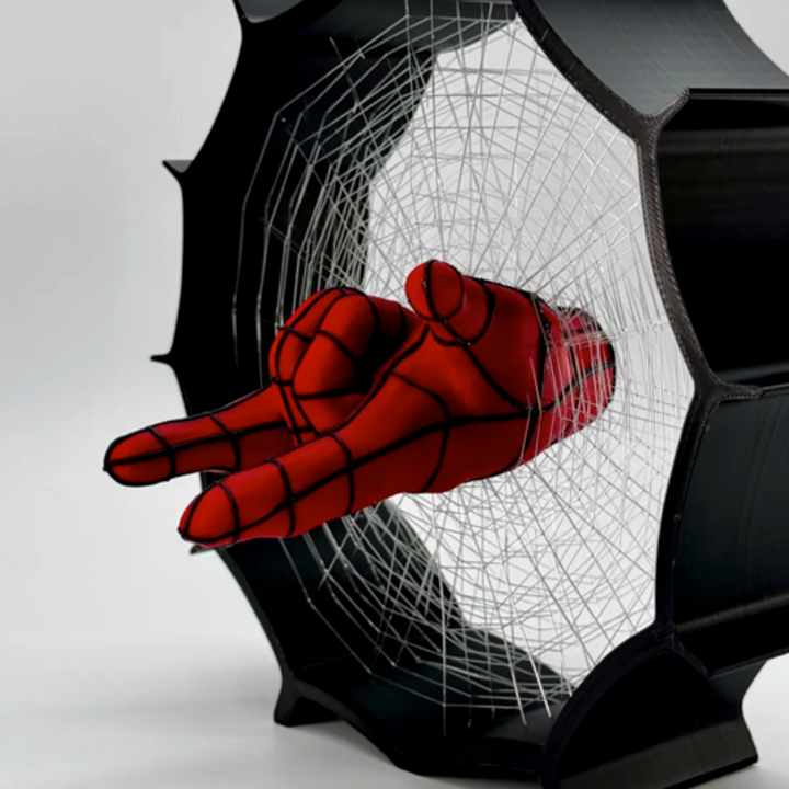 3D Printable Spiderman Hand INSPIRED Web String Art. by ENIQUE3D